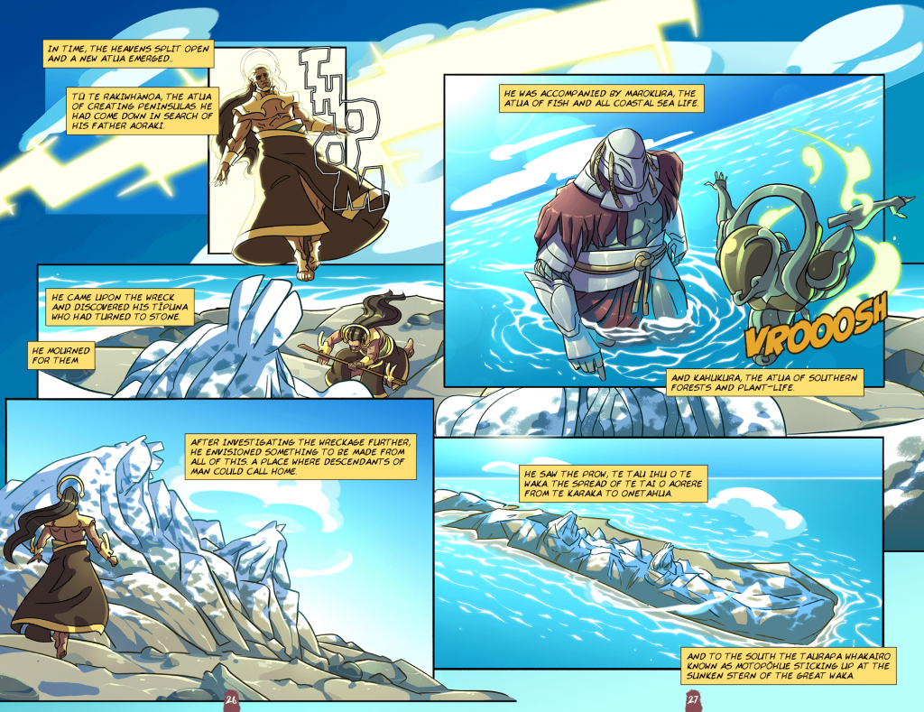 Te Waka o Aoraki: Pūrākau Māori Graphic Novel - Maui Studios Aotearoa